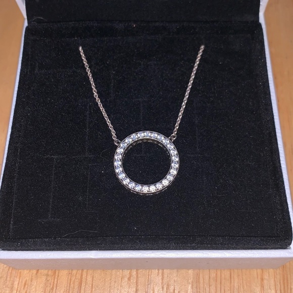 Pandora | Jewelry | Pandora Circle Of Sparkle Necklace Silver | Poshmark
